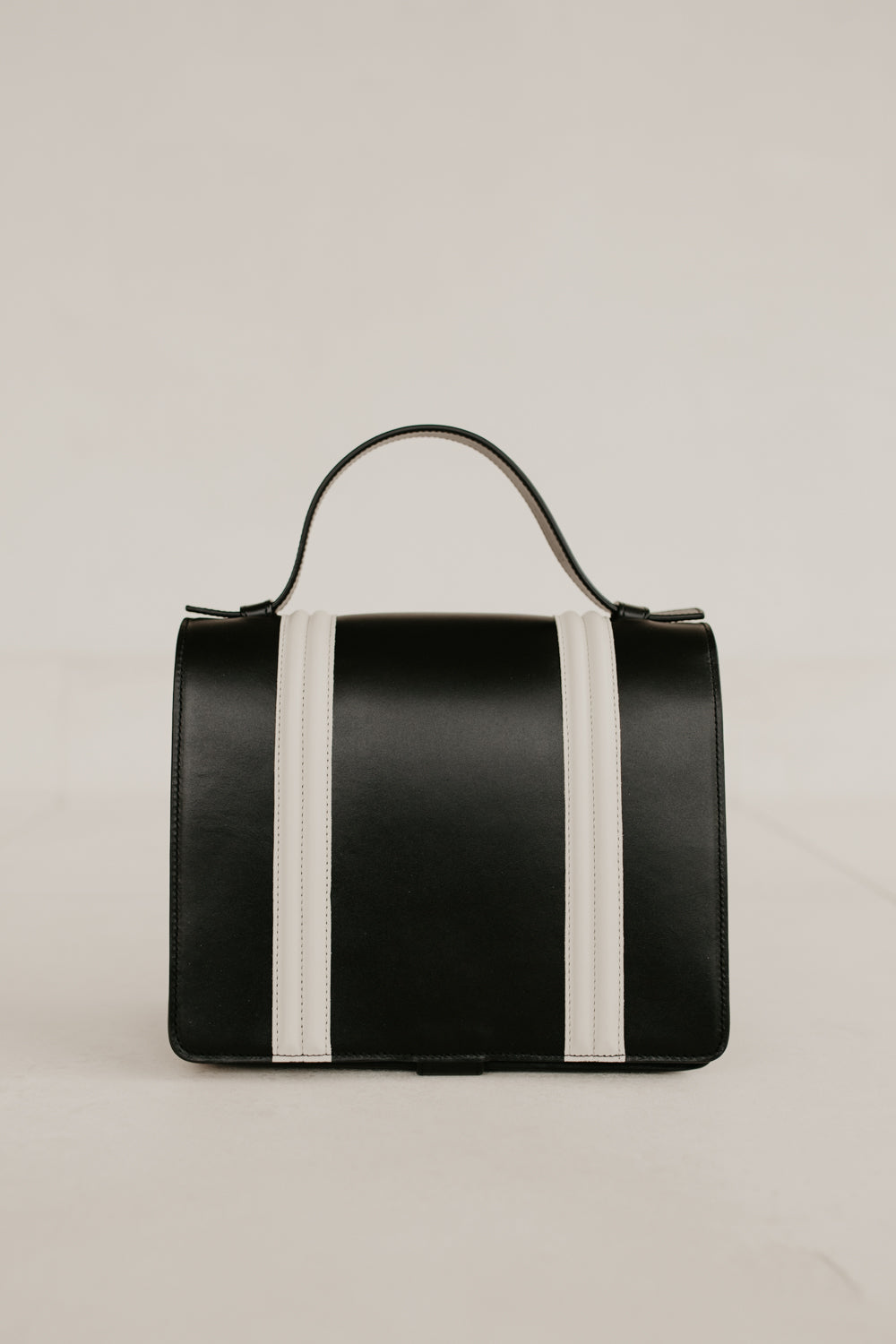 Mini Briefcase Doublé | Combi Black / White – Mieke Dierckx